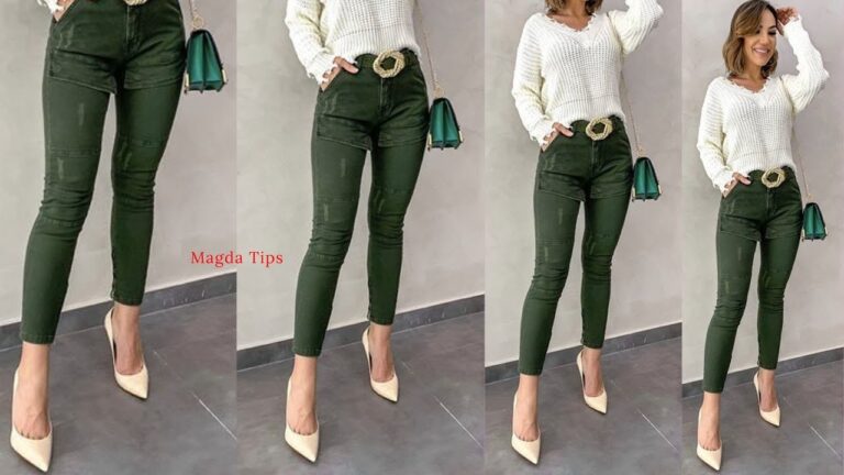 Descubre cómo combinar el pantalón verde botella para mujer y lucir a ...